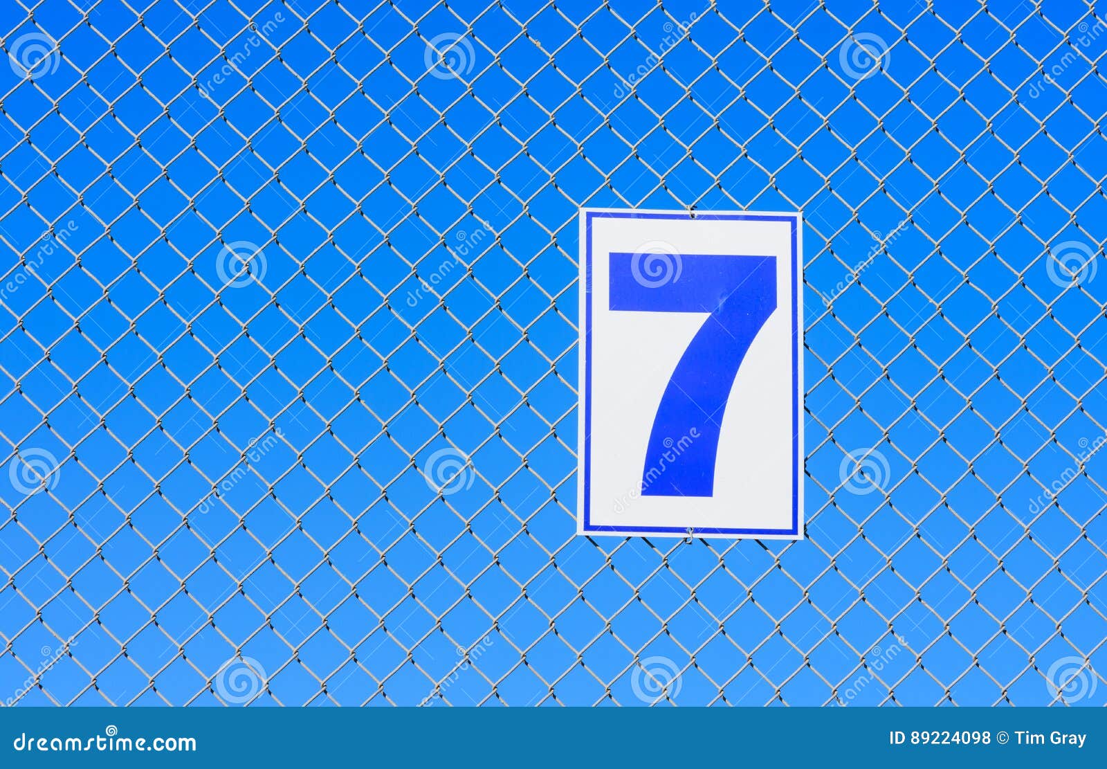 Number seven stock photo. Image of chain, fence, color - 89224098