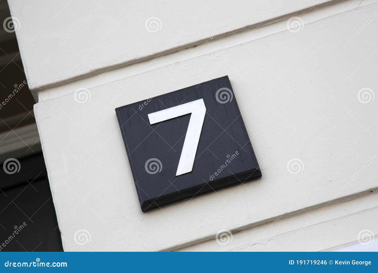 Number Seven on Building stock photo. Image of lucky - 191719246