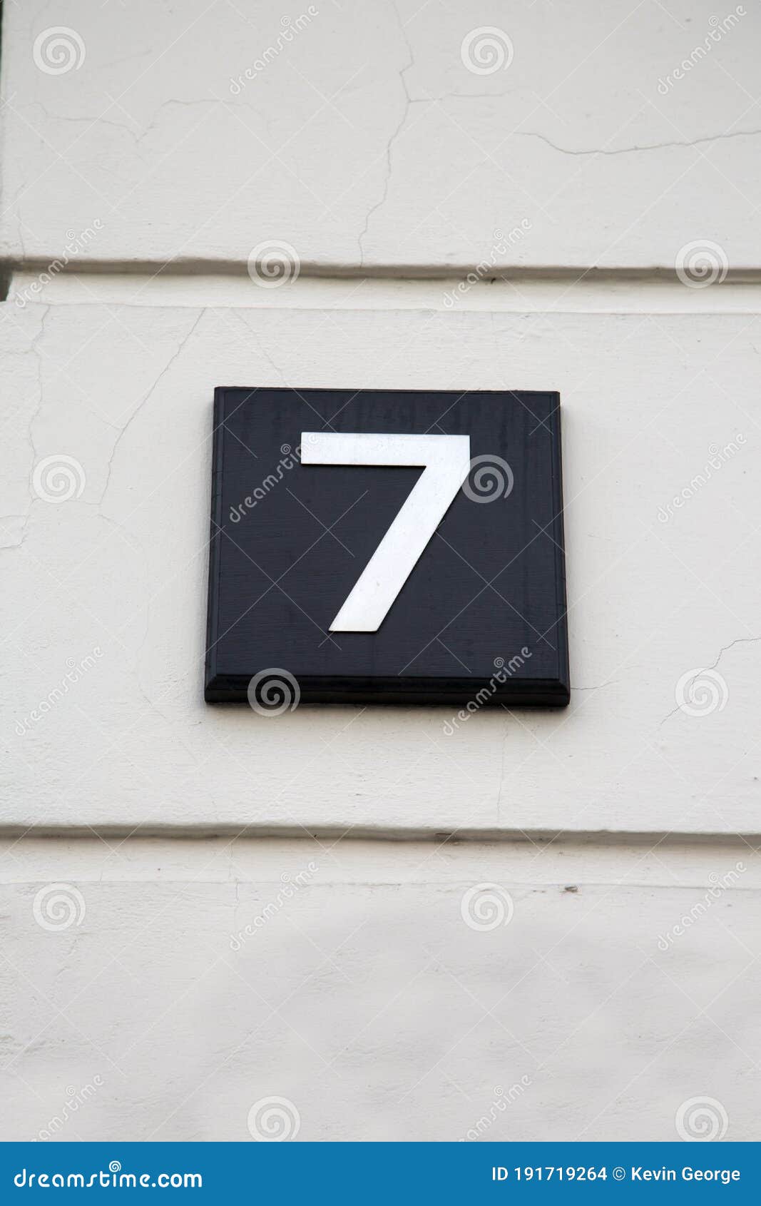 Number Seven on Building stock photo. Image of house - 191719264