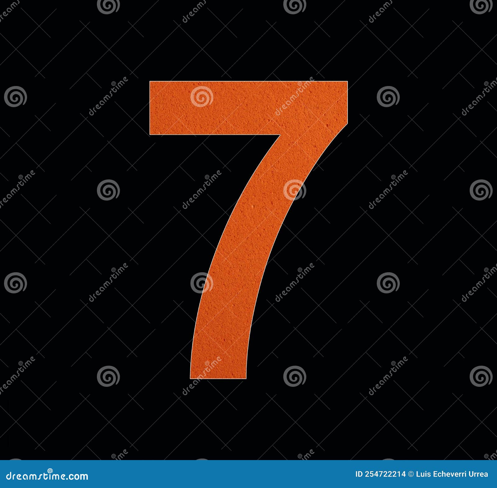 Number 7 - Seven Digit on Foamy Rubber Background Stock Photo - Image ...