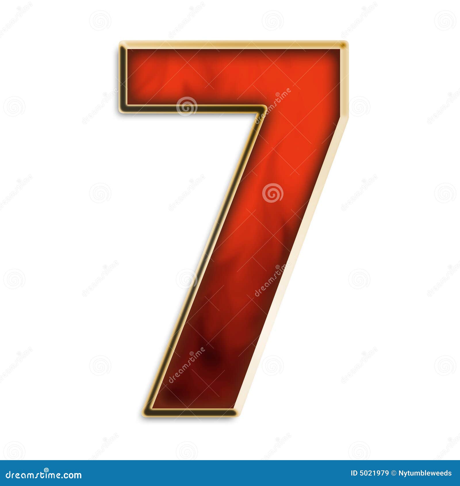 Number seven in fiery red stock illustration. Illustration of logo ...