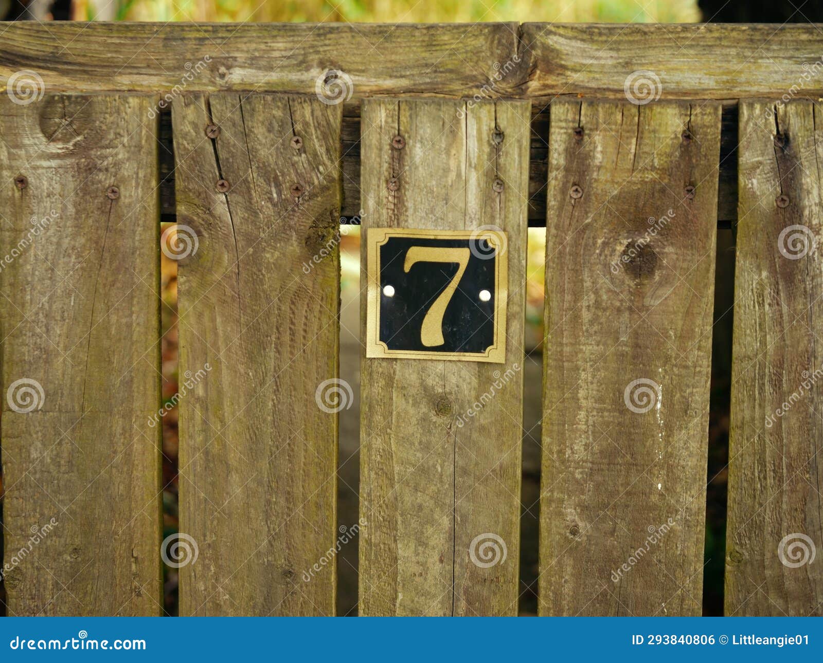 Number Seven on a House Gate Post Stock Photo - Image of outdoors ...