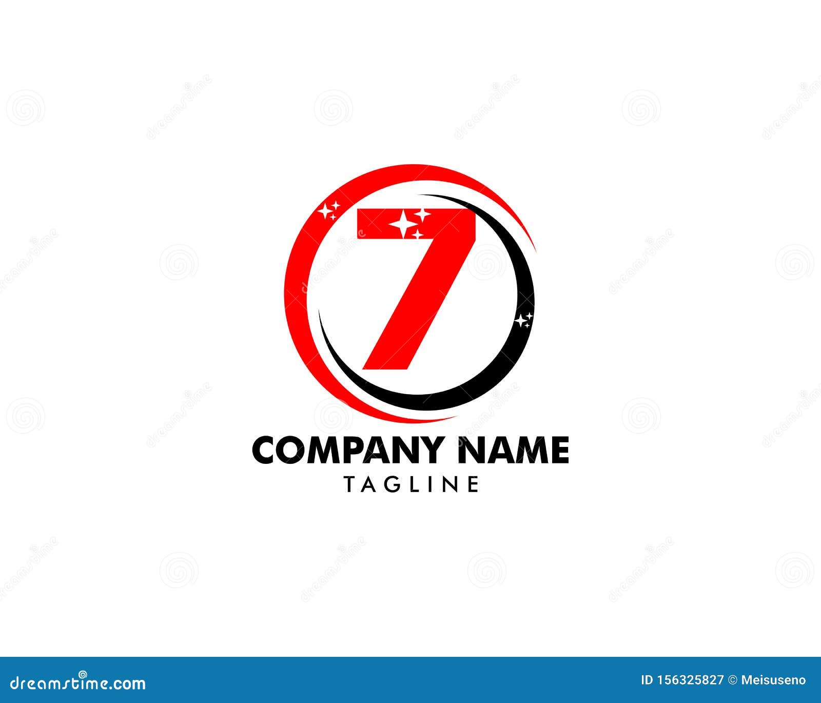 Number Seven Logo, Logo 7 Vector Template Stock Vector - Illustration ...