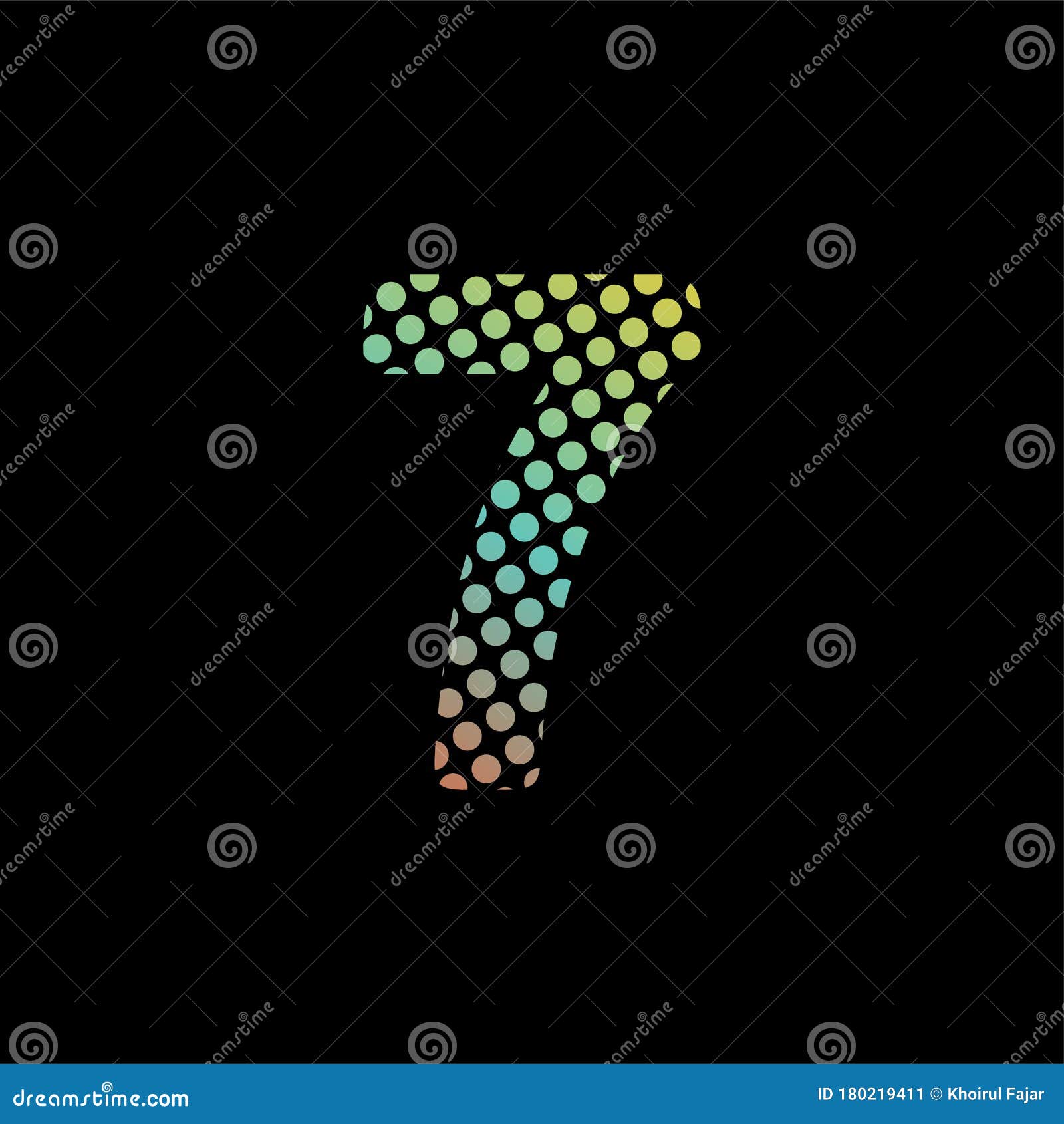 Number Seven Logo Vector Illustration Stock Vector - Illustration of ...