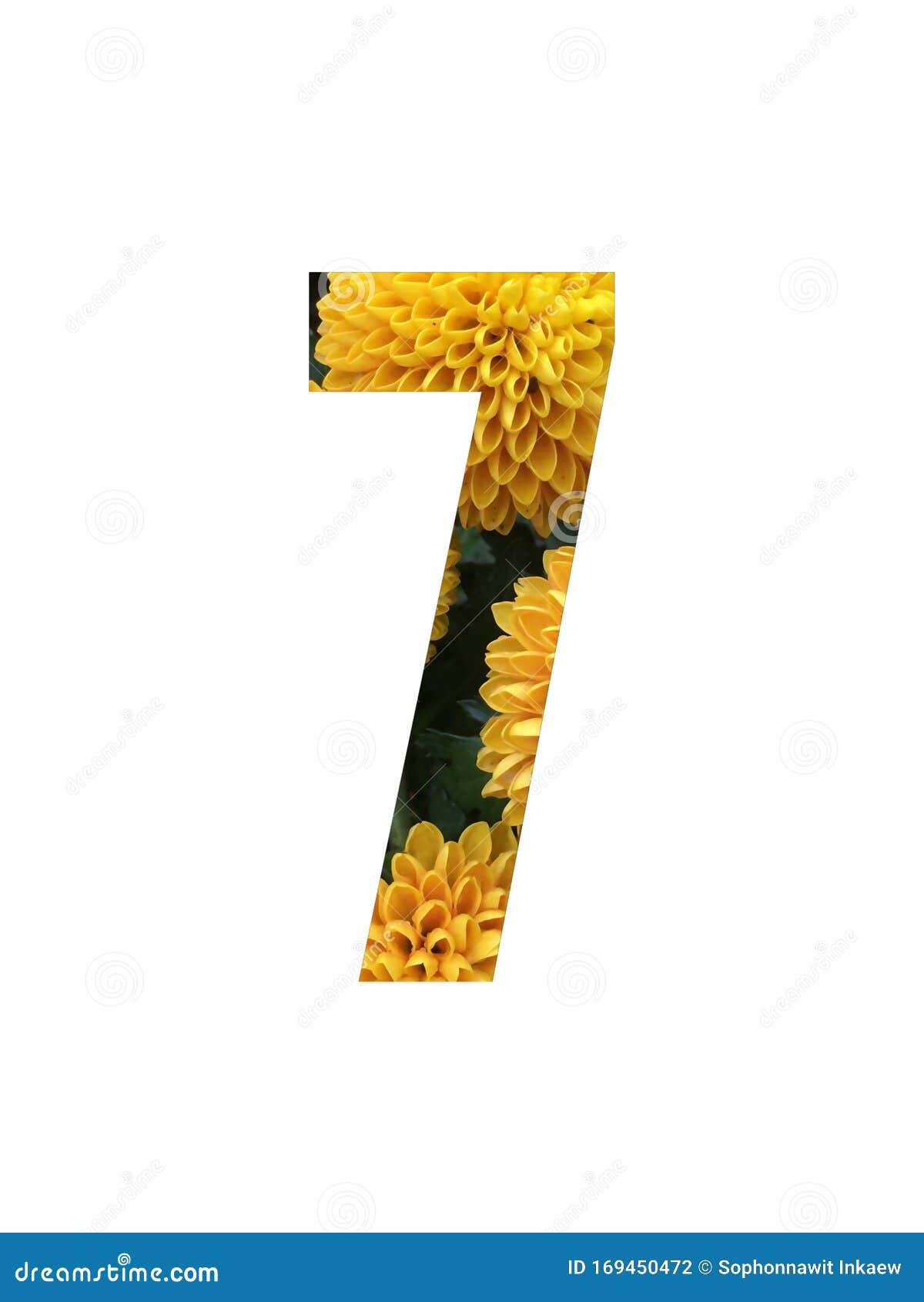 Word Card Number 7 stock photo. Image of icon, graphic - 169450472