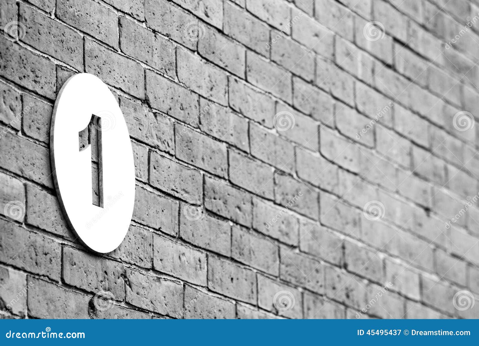 Number 1 stock image. Image of sign, metal, number, wall - 45495437
