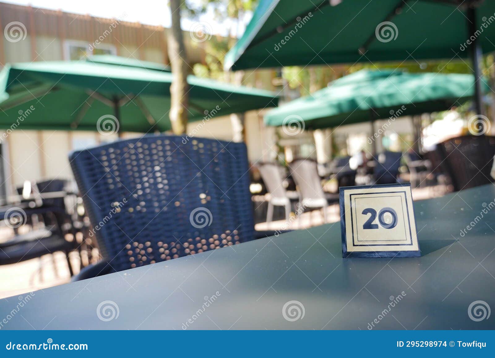14 Number Sign Number on Cafe Table . Stock Photo - Image of year ...