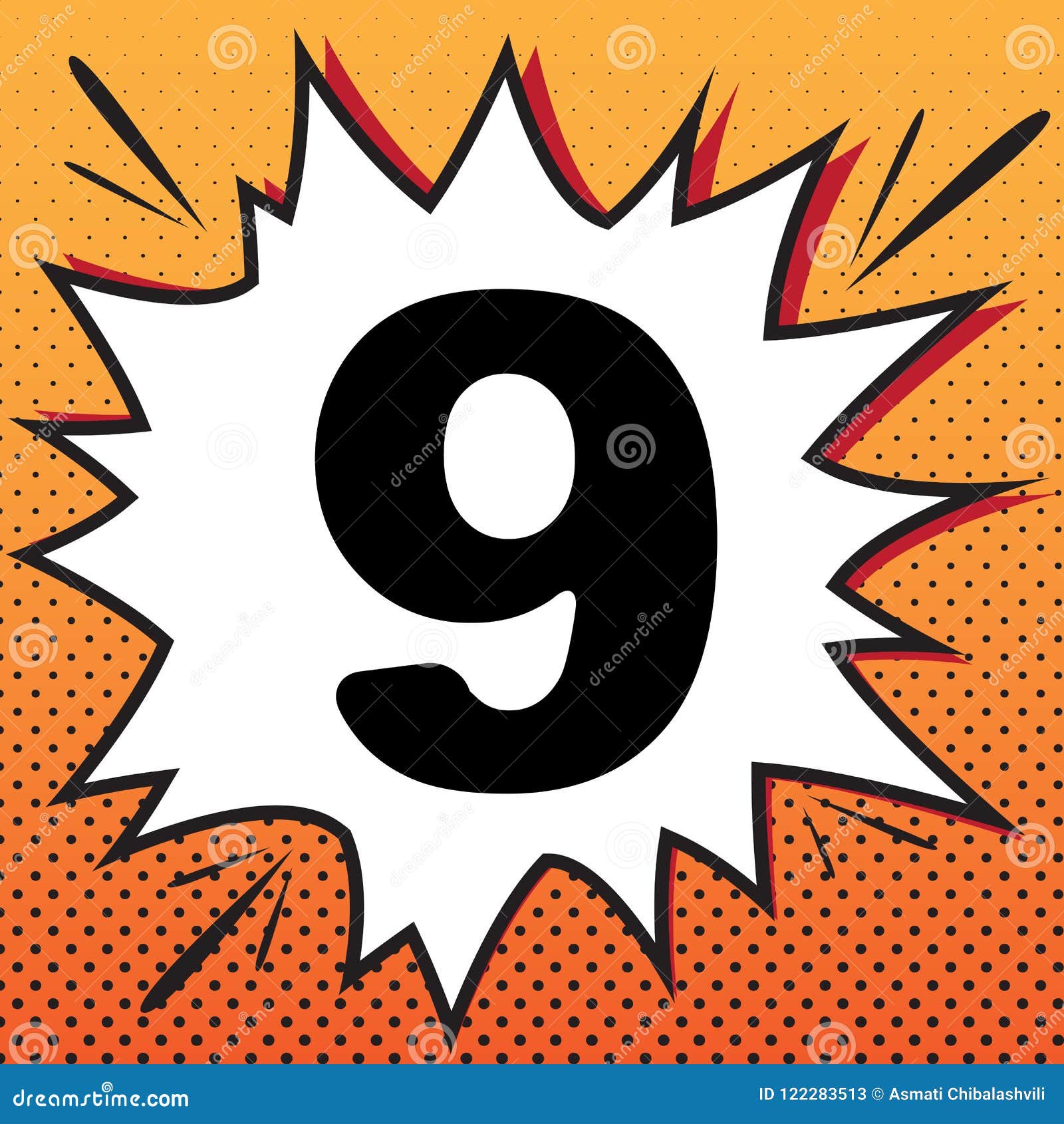 Number 9 Sign Design Template Element. Vector Stock Vector ...