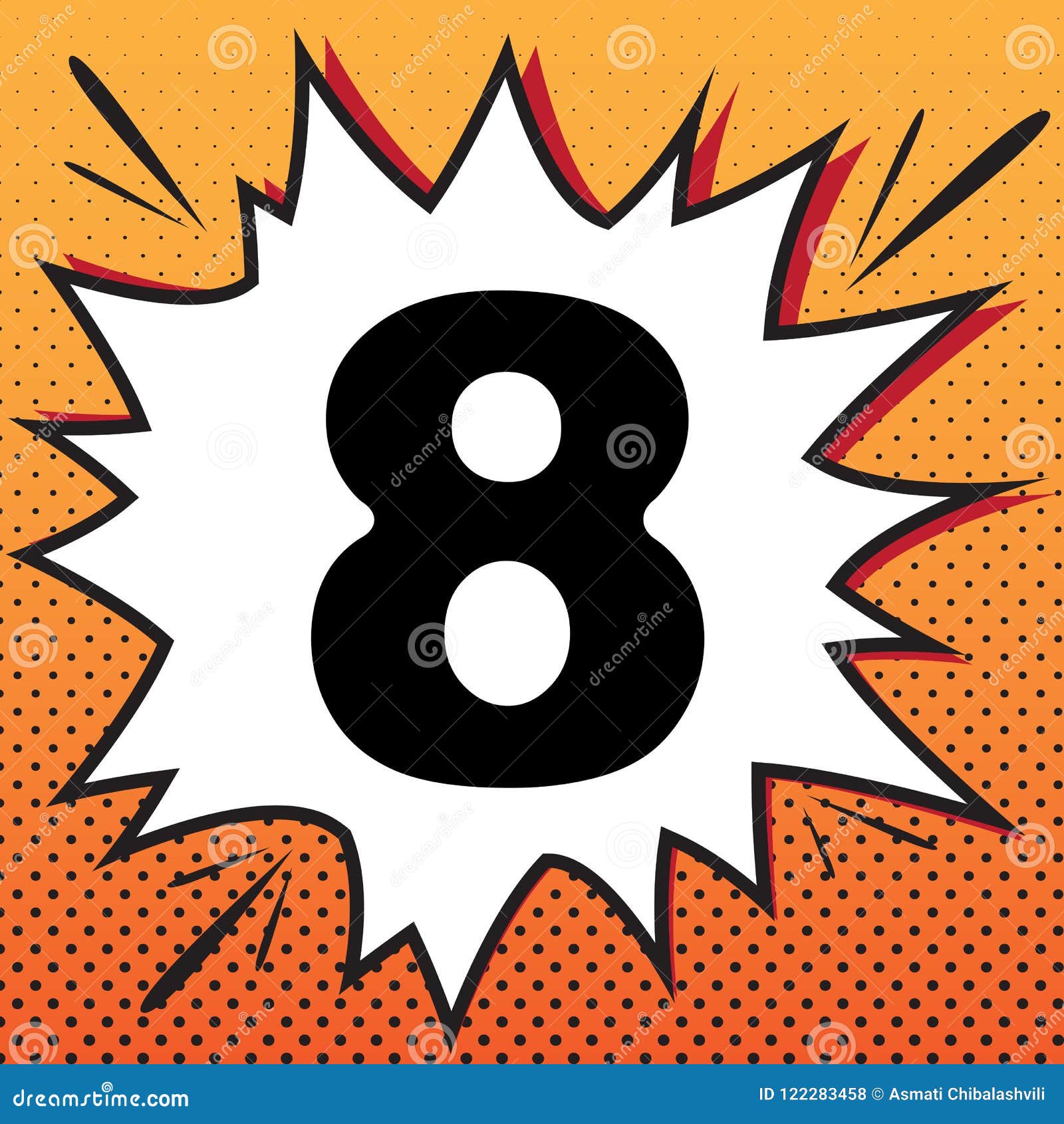 Number 8 Sign Design Template Element. Vector Stock Vector ...