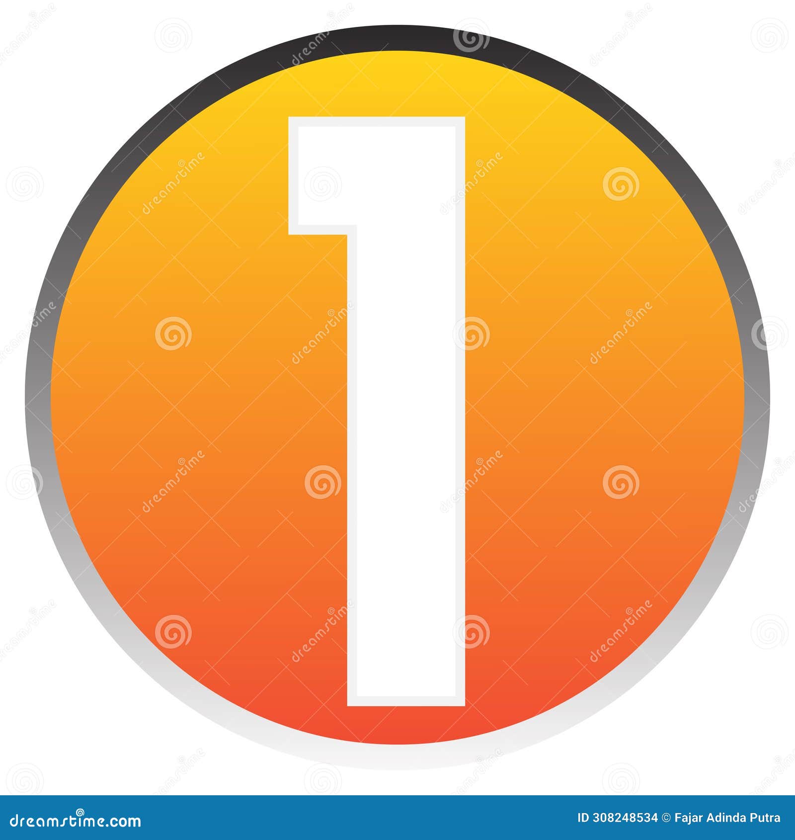 Number 1 Sign Design Template Element. Vector Stock Illustration ...