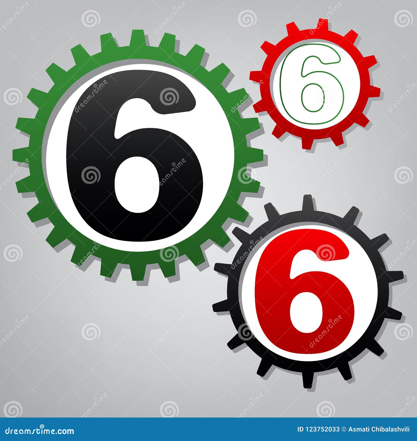 Number 6 Sign Design Template Element. Vector Stock Vector ...