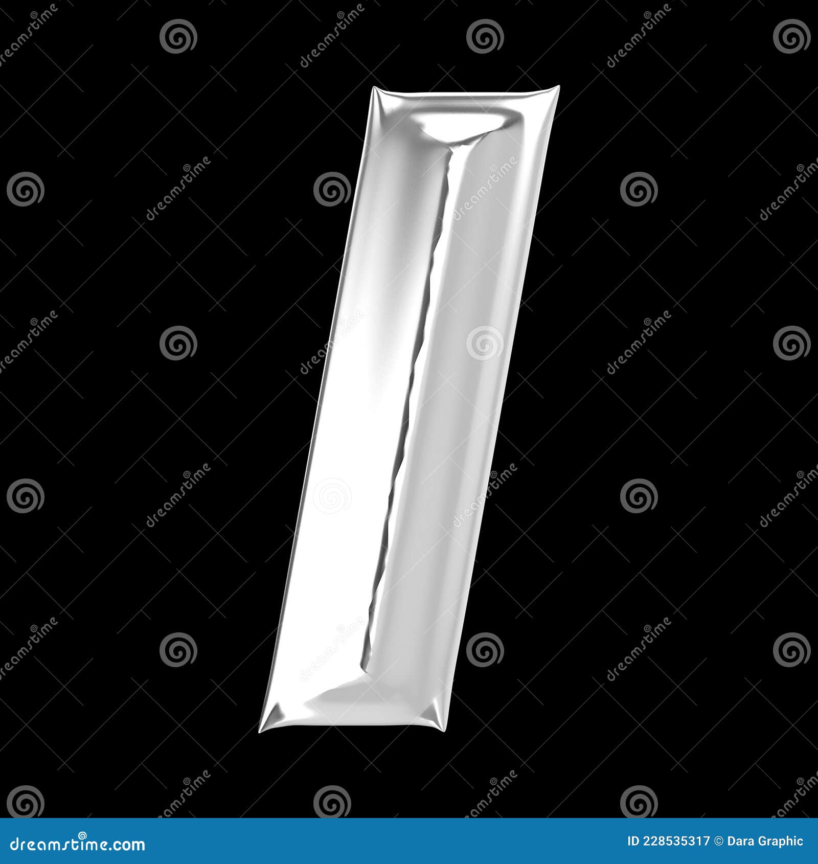 Number 1 Silver 3d Rendering Background Stock Illustration ...