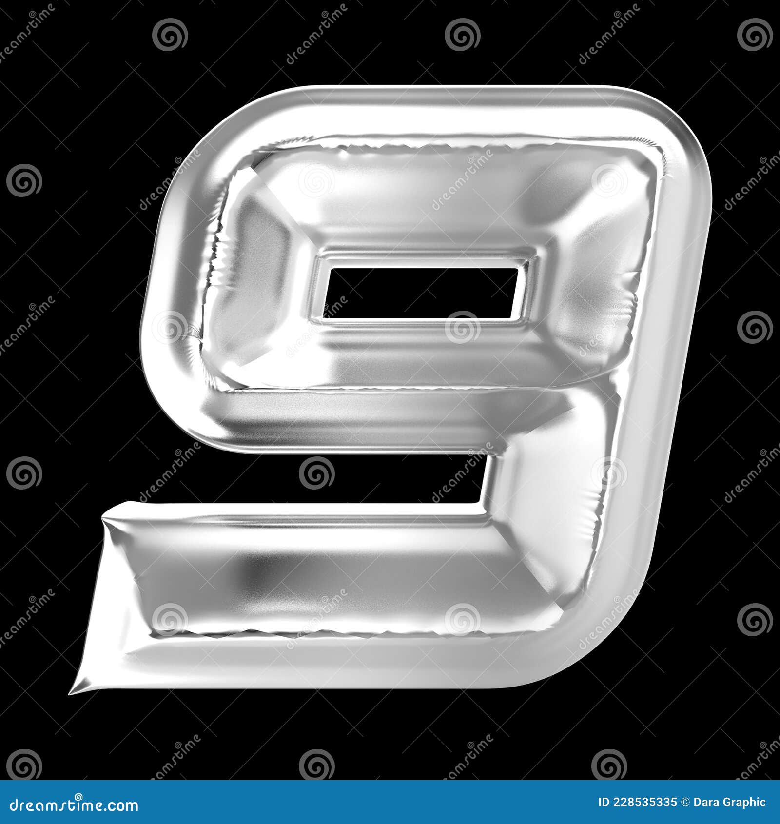 Number 9 Silver 3d Rendering Background Stock Illustration ...