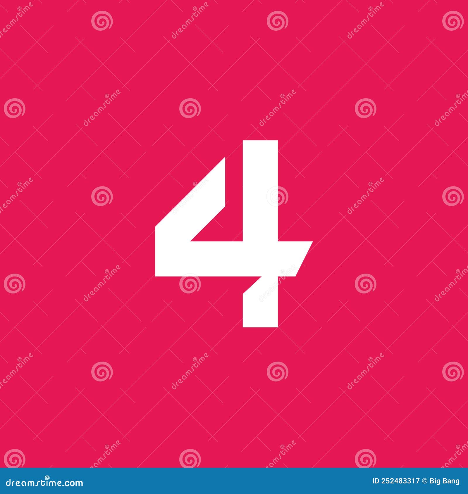 Number 4 Simple Logo Icon Design Template Elements Stock Vector ...