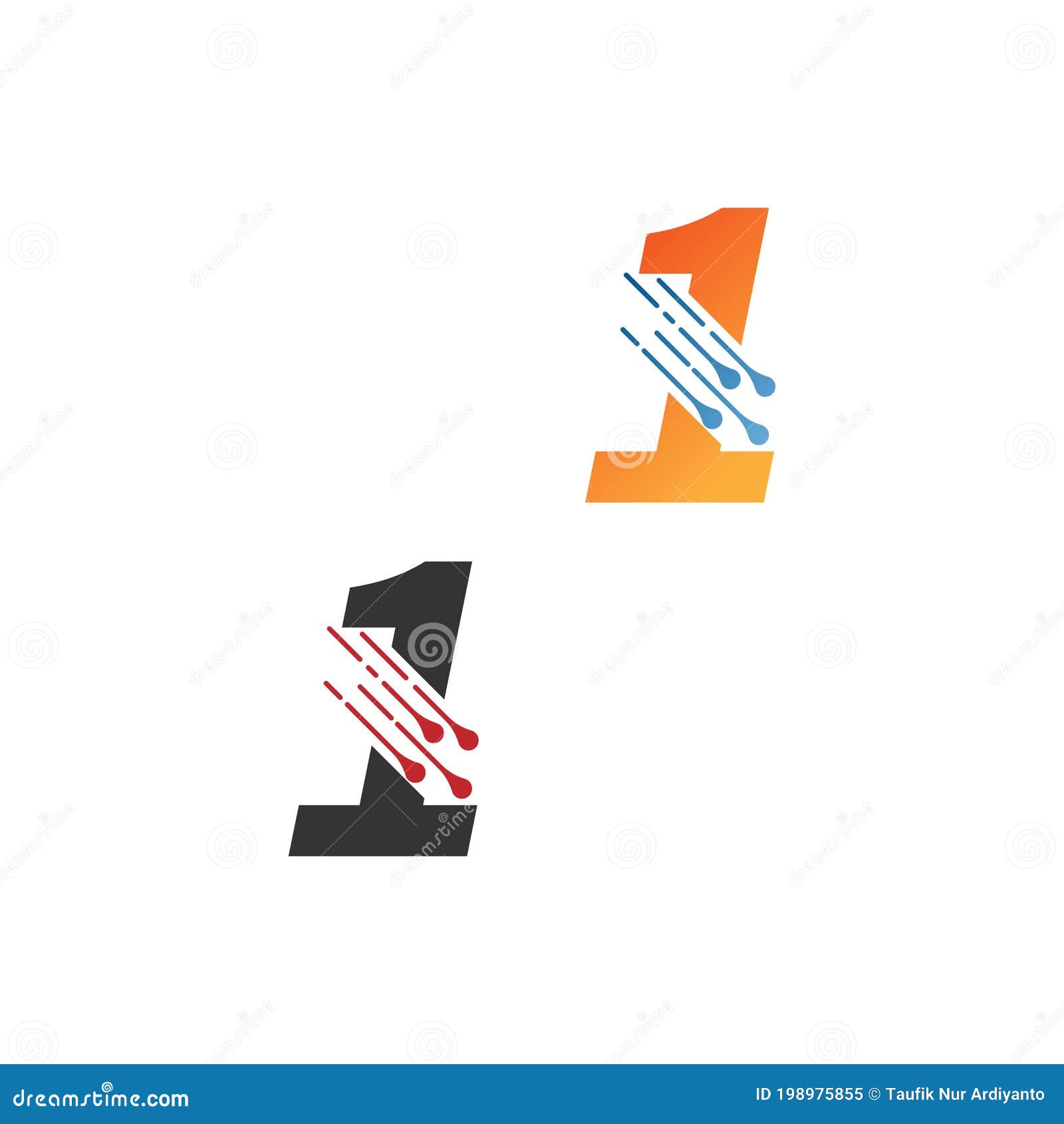 Number 1 Simple Tech Logo with Circuit Lines Style Icon Stock Vector ...