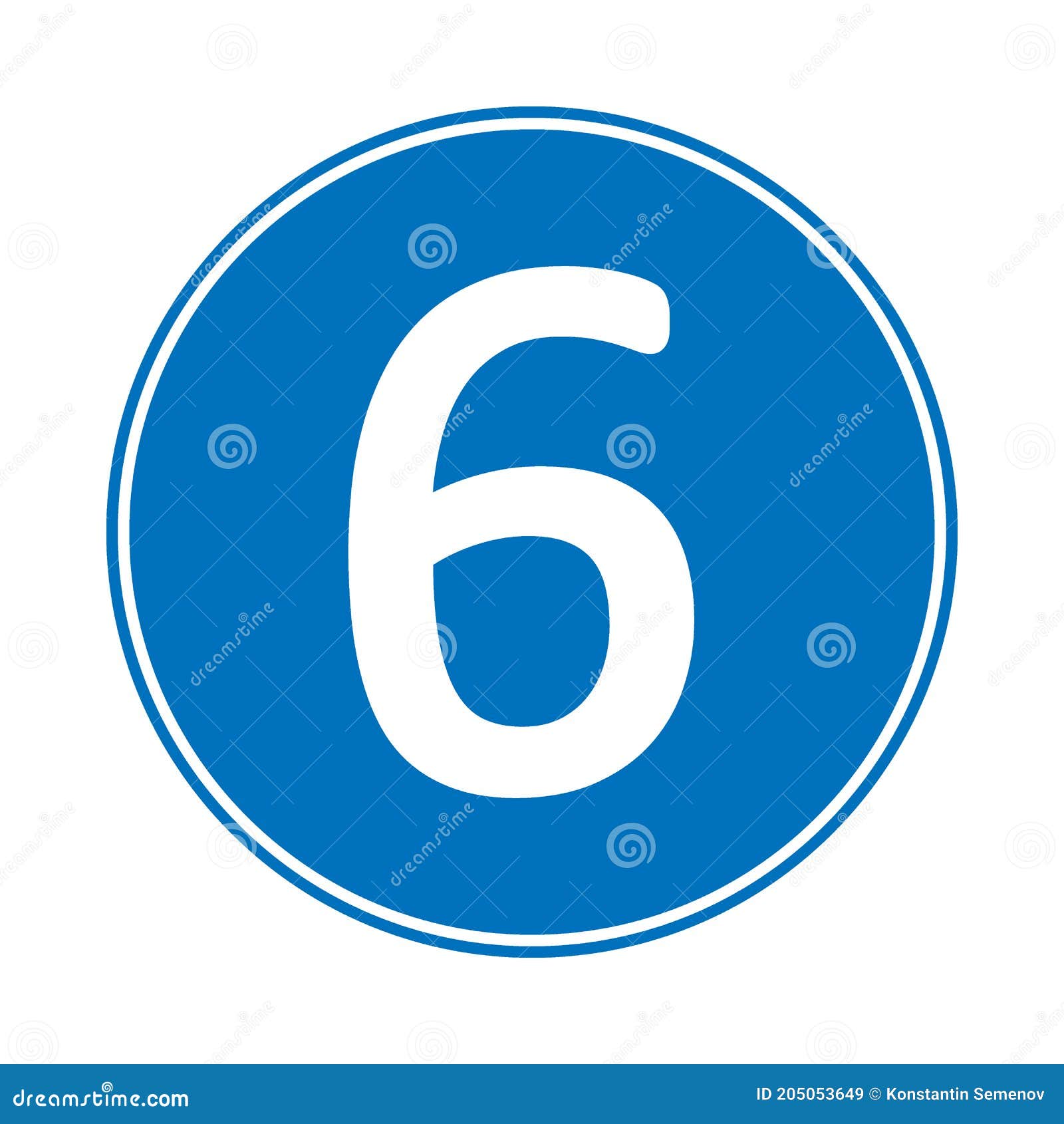 Number six button stock illustration. Illustration of emblem - 205053649