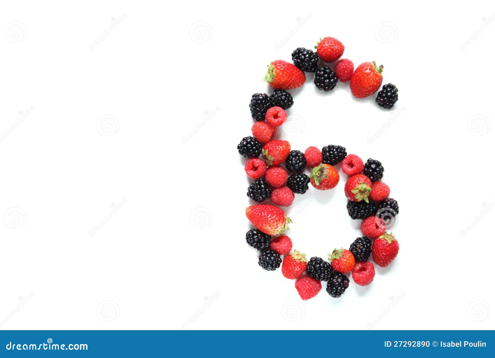 Number six with fruits stock photo. Image of happy, fruits - 27292890