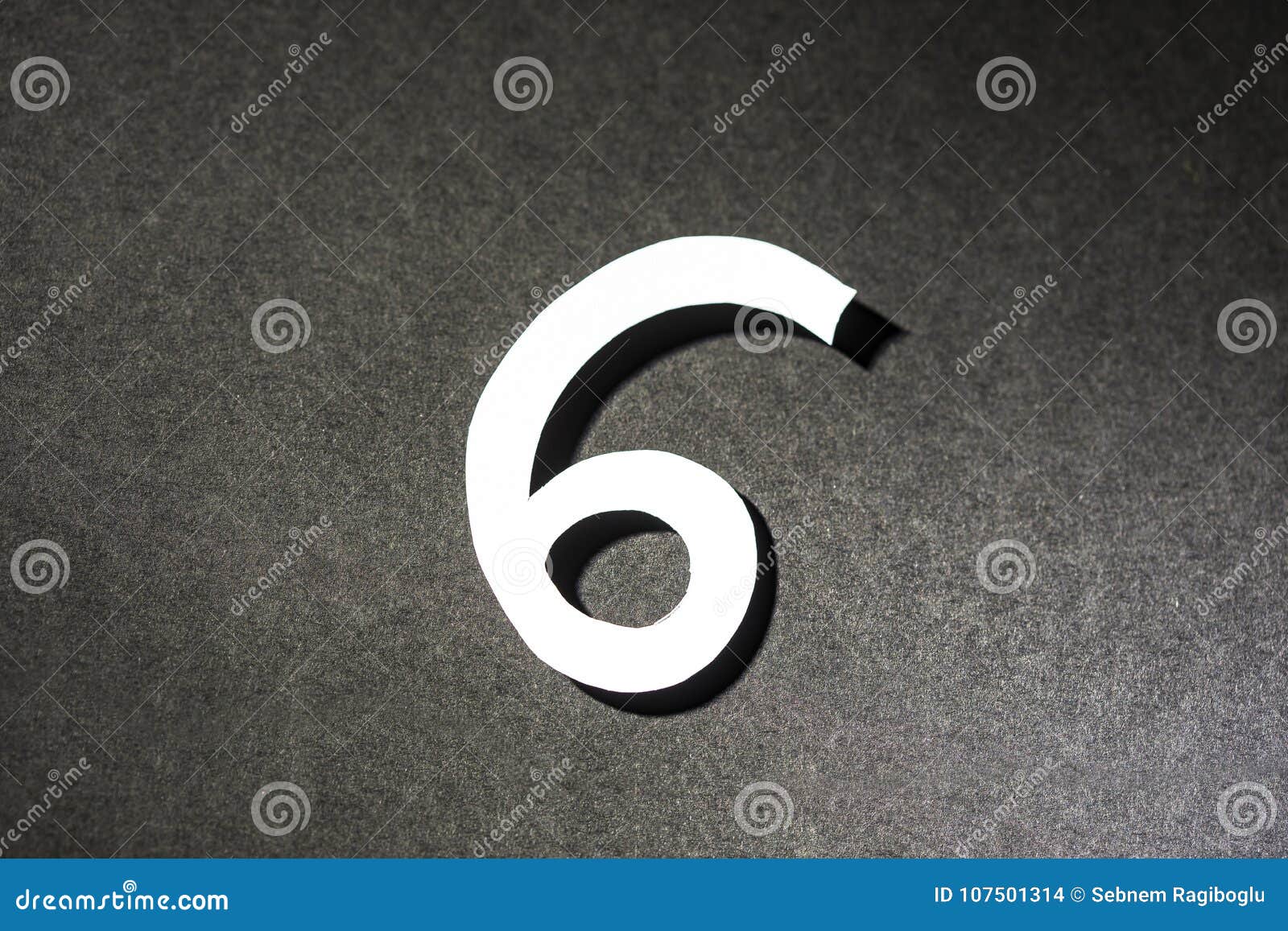 Number Six on the Grey Background Stock Photo - Image of design ...
