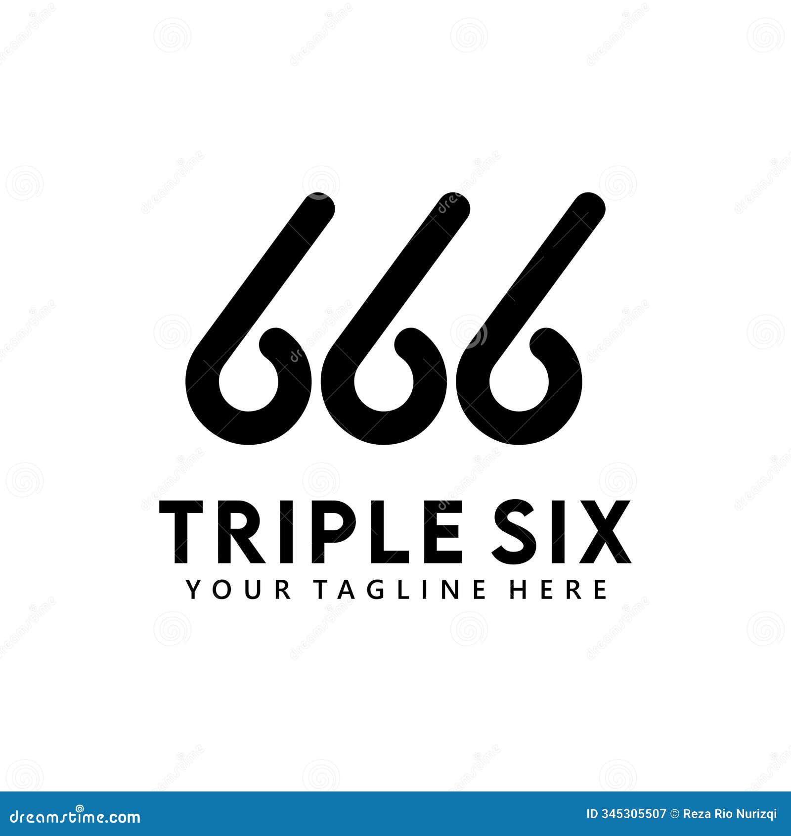 Number Six Logo or Triple B Logo Stock Illustration - Illustration of ...