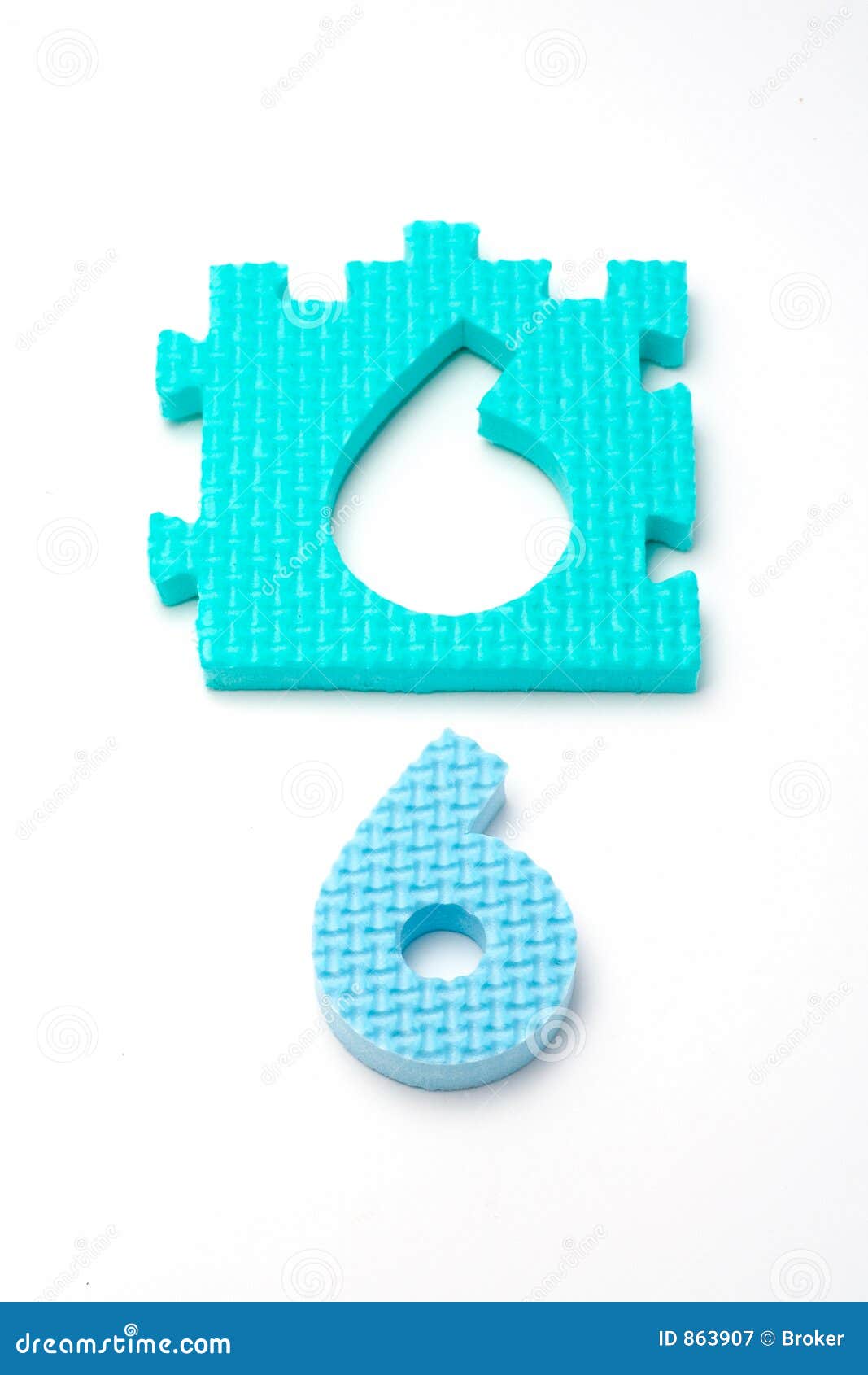 Number Six Puzzle Mats. Focus on the Front (small DOF) Stock Image ...