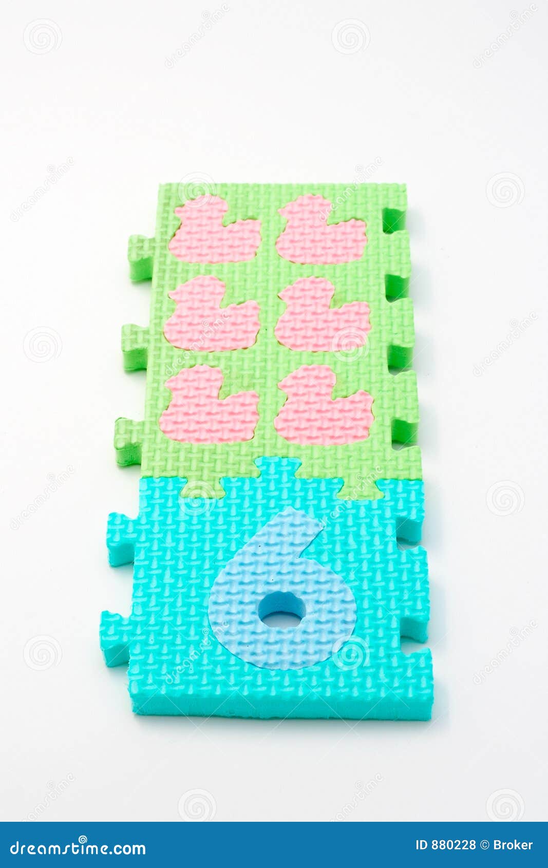 Number Six Puzzle Mats. Focus on the Front (small DOF) Stock Photo ...