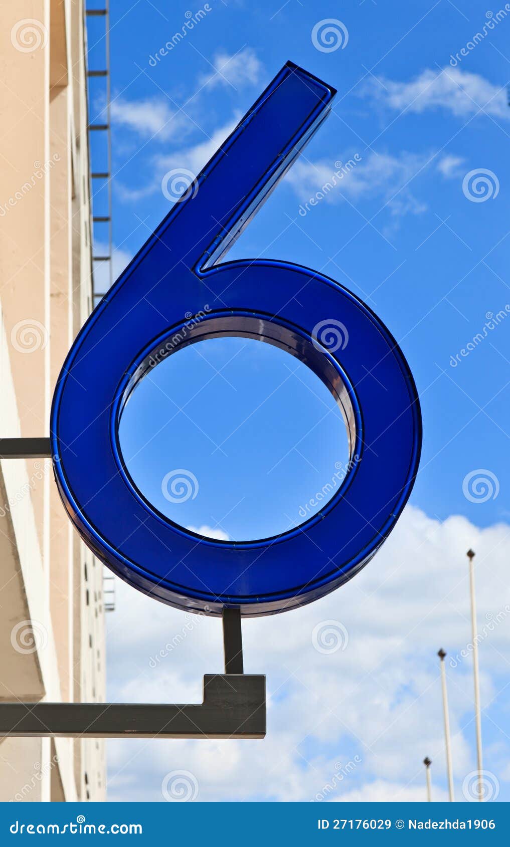 Number six on sky stock image. Image of modern, calculation - 27176029