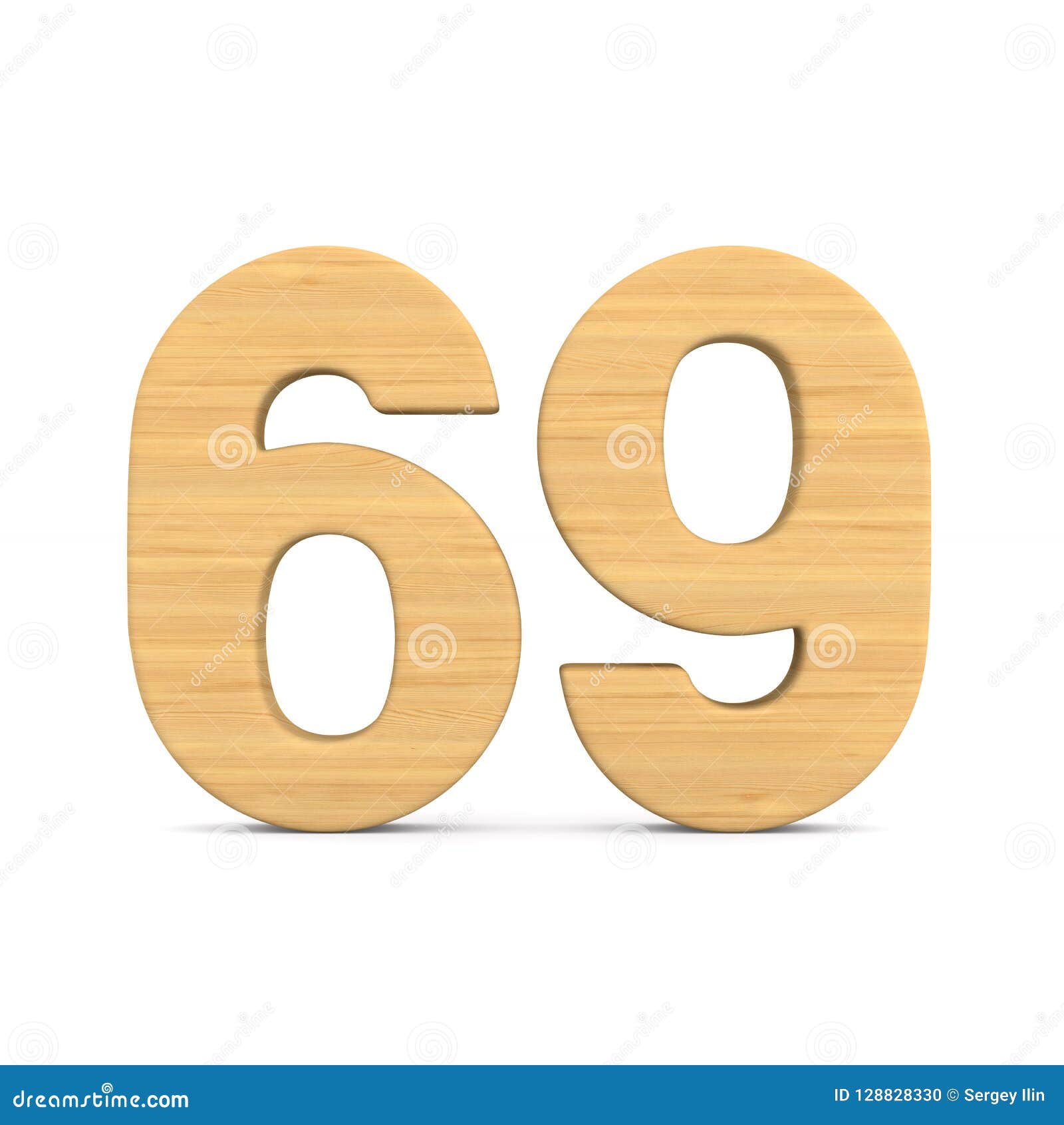 Sixty-nine Digital Number 69 Cartoon Vector | CartoonDealer.com #107143907