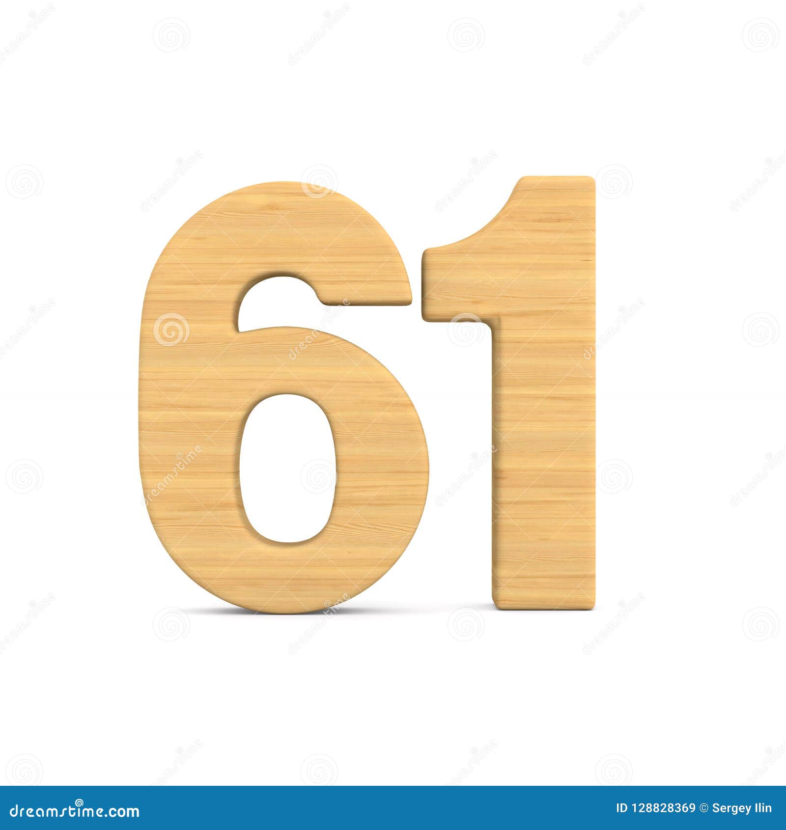 Number Sixty-one (number 61) From Building Bricks Stock Illustration ...