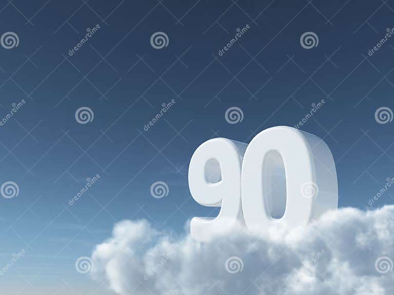 Number in the sky stock illustration. Illustration of clouds - 106232791