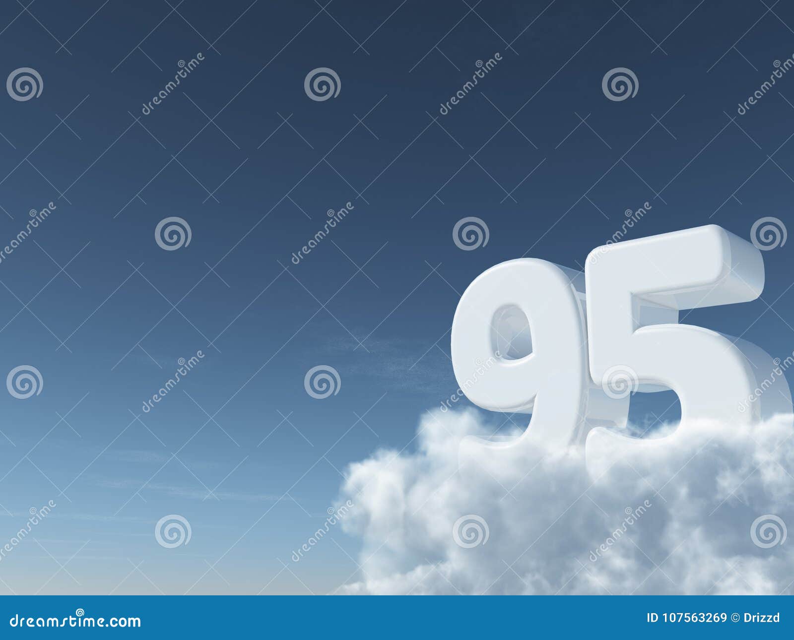 Number in the sky stock illustration. Illustration of anniversary ...