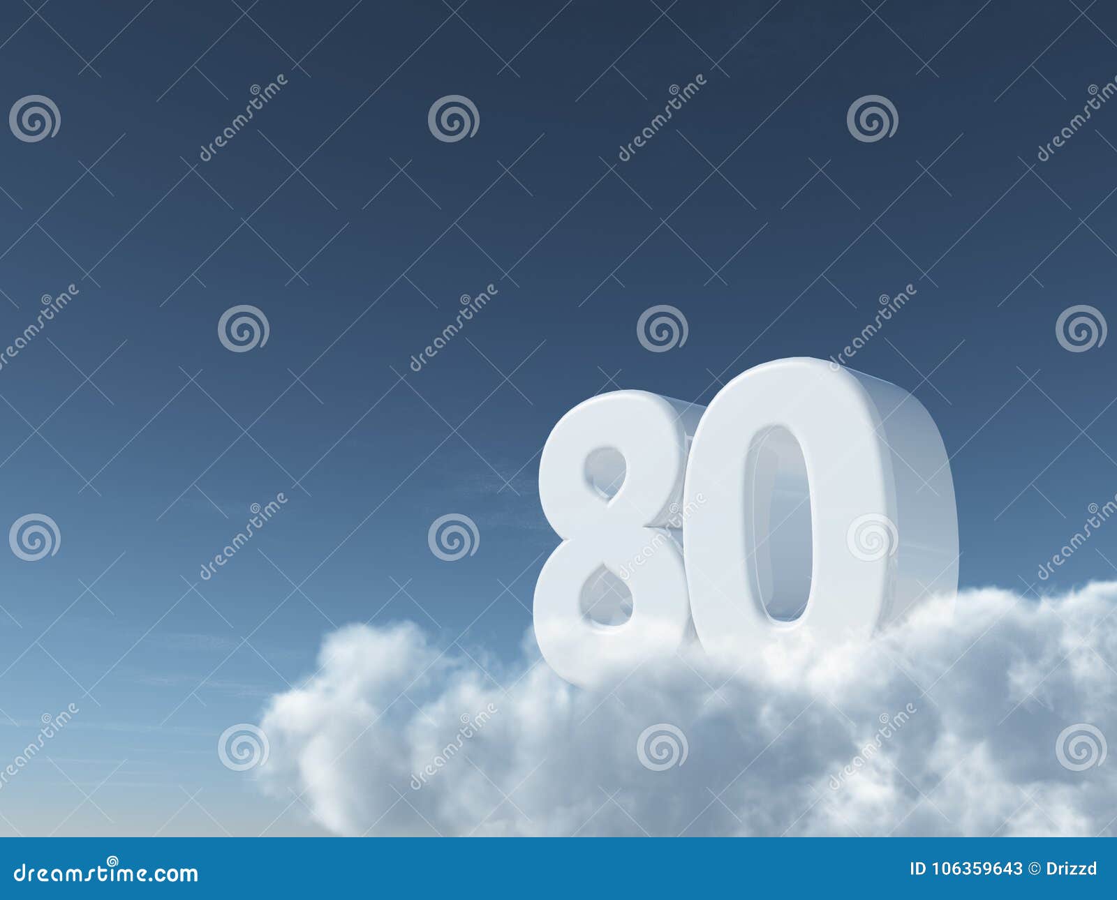 Number in the sky stock illustration. Illustration of prize - 106359643