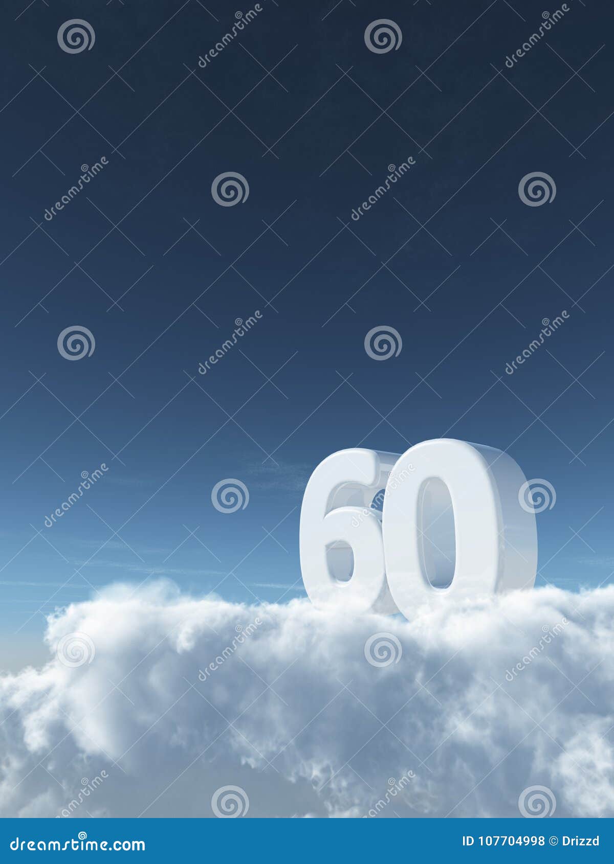 Number in the sky stock illustration. Illustration of math - 107704998