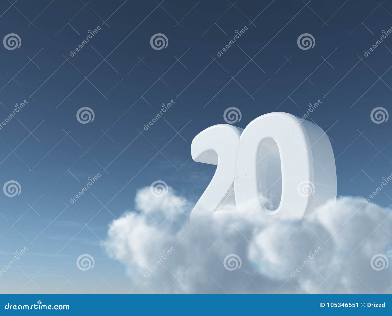 Number in the sky stock illustration. Illustration of profit - 105346551