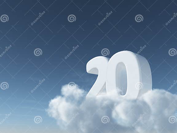 Number in the sky stock illustration. Illustration of profit - 105346551