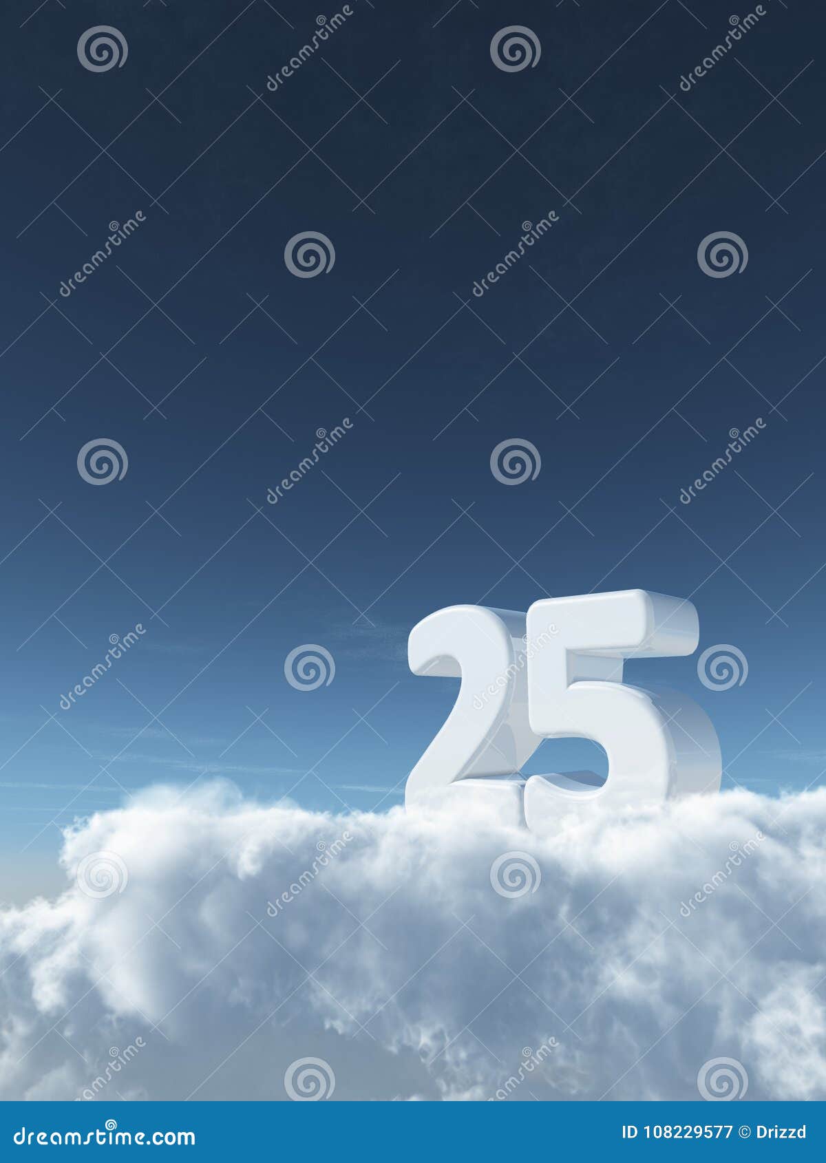 Number in the sky stock illustration. Illustration of space - 108229577