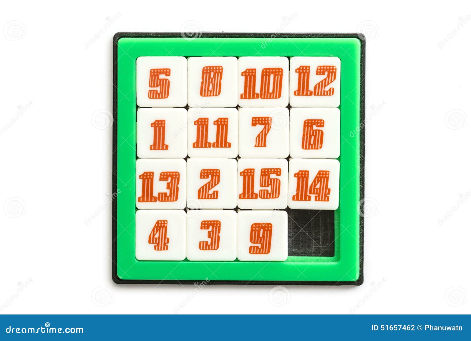 Number Slider Puzzle stock photo. Image of game, pattern - 51657462
