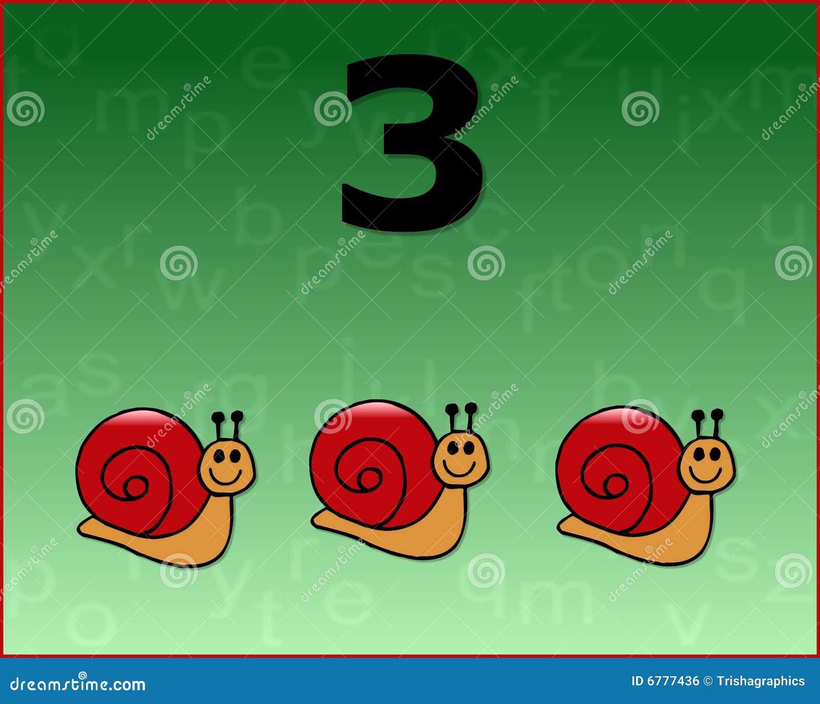Number Snail Picture. Image: 6777436