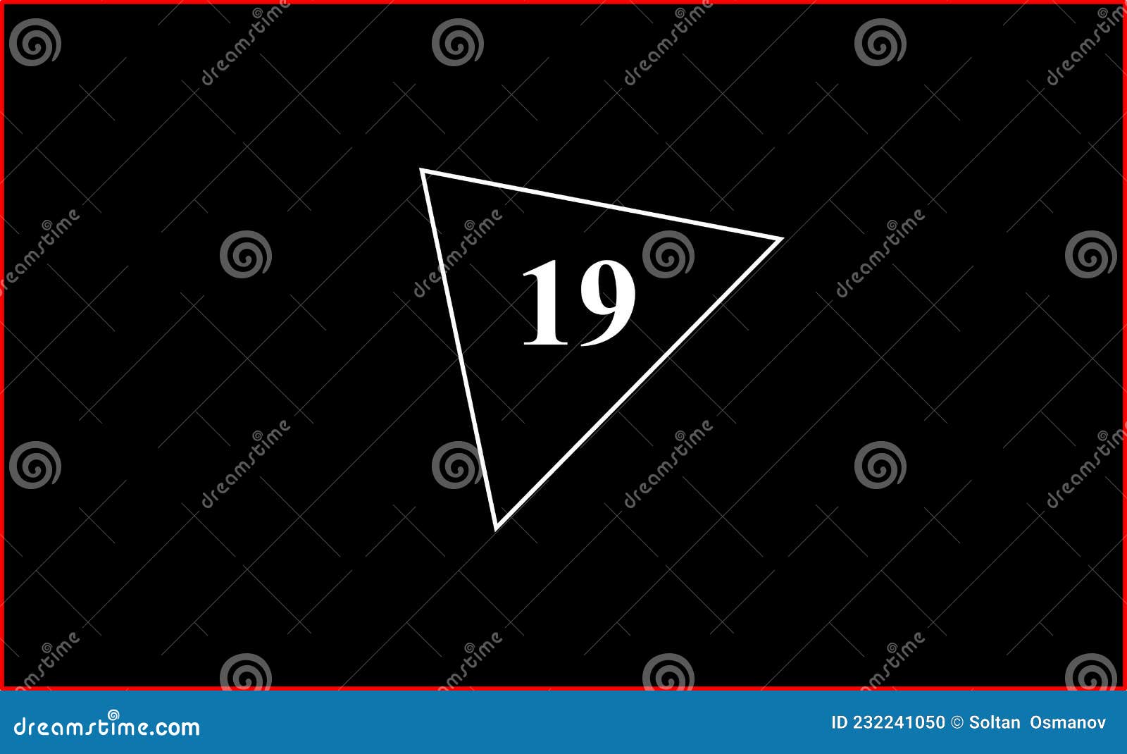 The Number 19 on a Solid Background. Illustration and Background Stock ...
