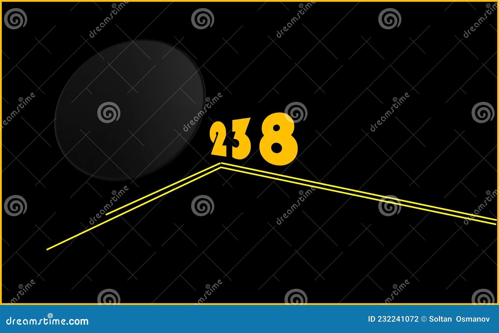 The Number 238 on a Solid Background. Illustration and Background Stock ...