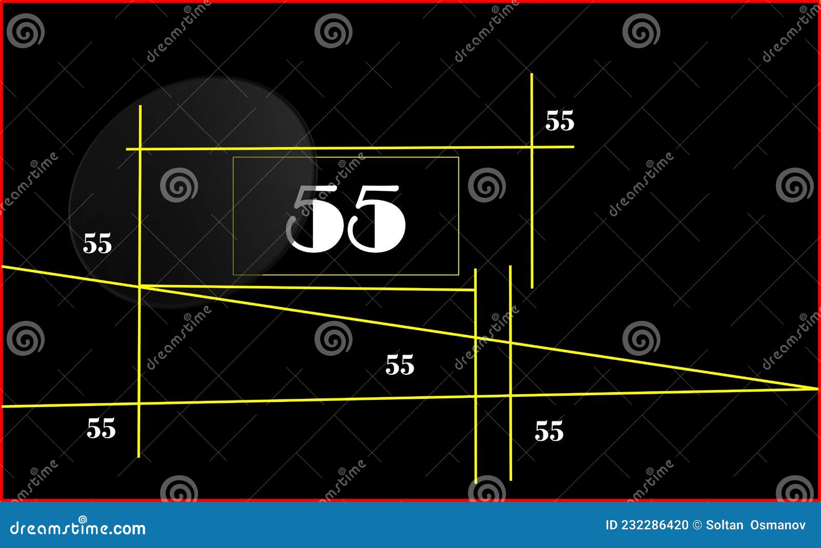 The Number 55 on a Solid Background. Illustration and Background Stock ...