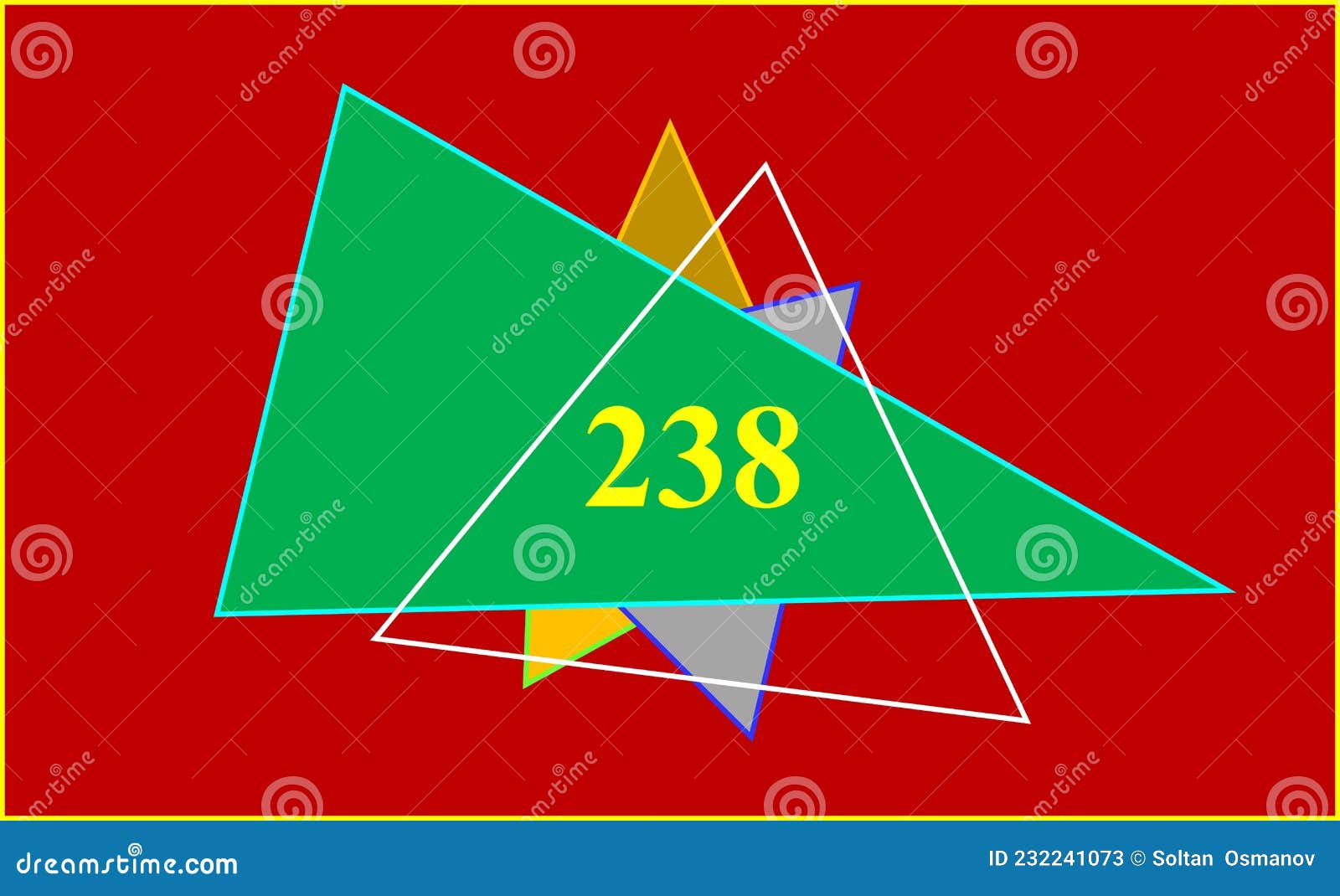 The Number 238 on a Solid Background. Illustration and Background Stock ...