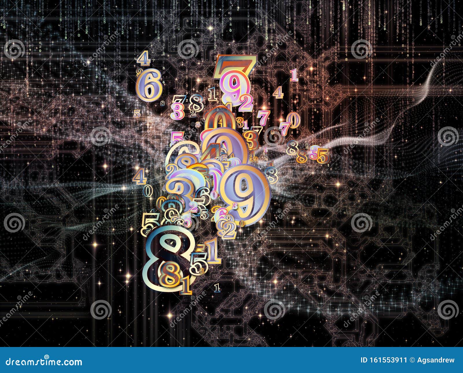 Number Space stock illustration. Illustration of abstract - 161553911