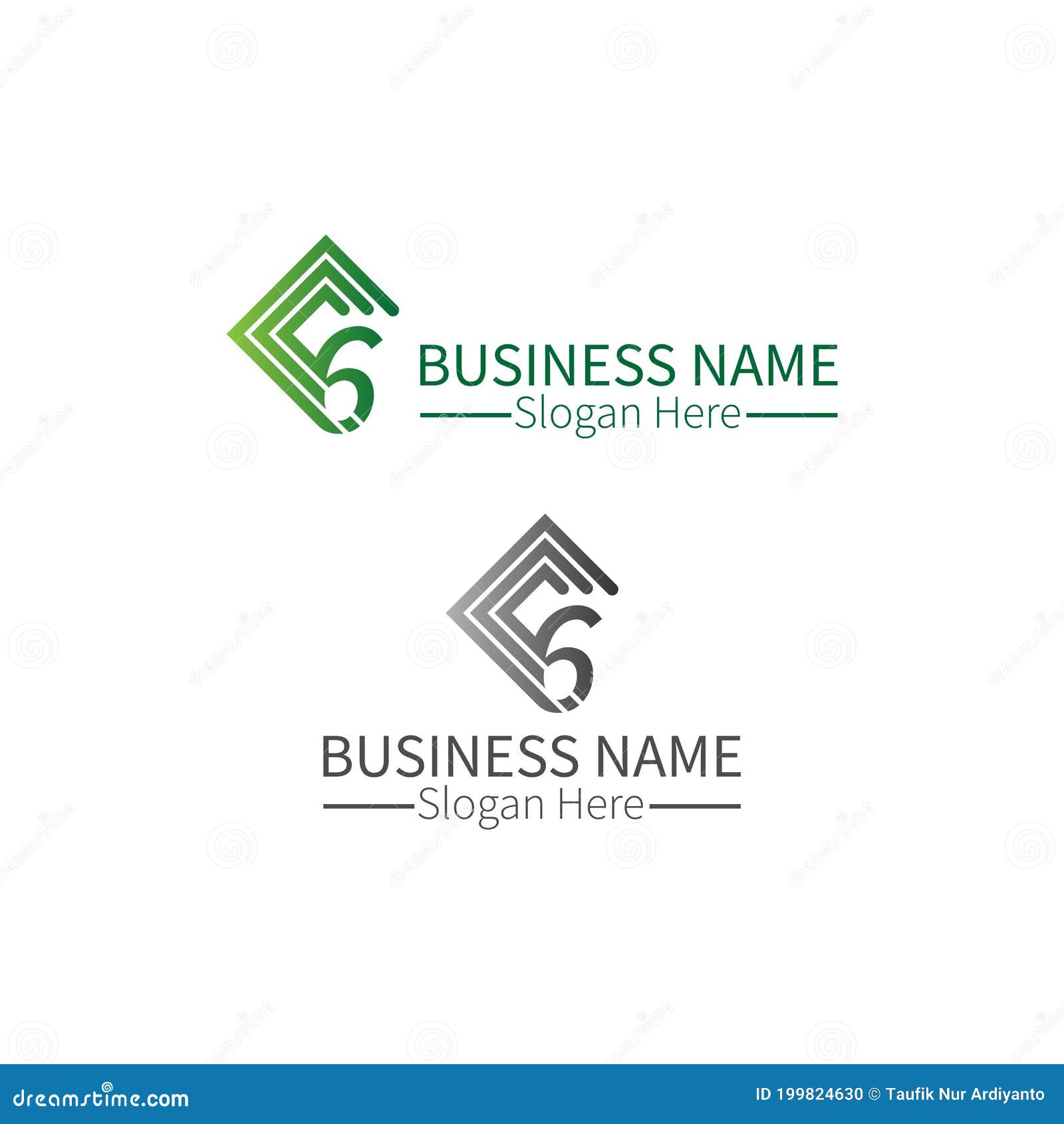 Number 6 square logo icon stock vector. Illustration of technology ...
