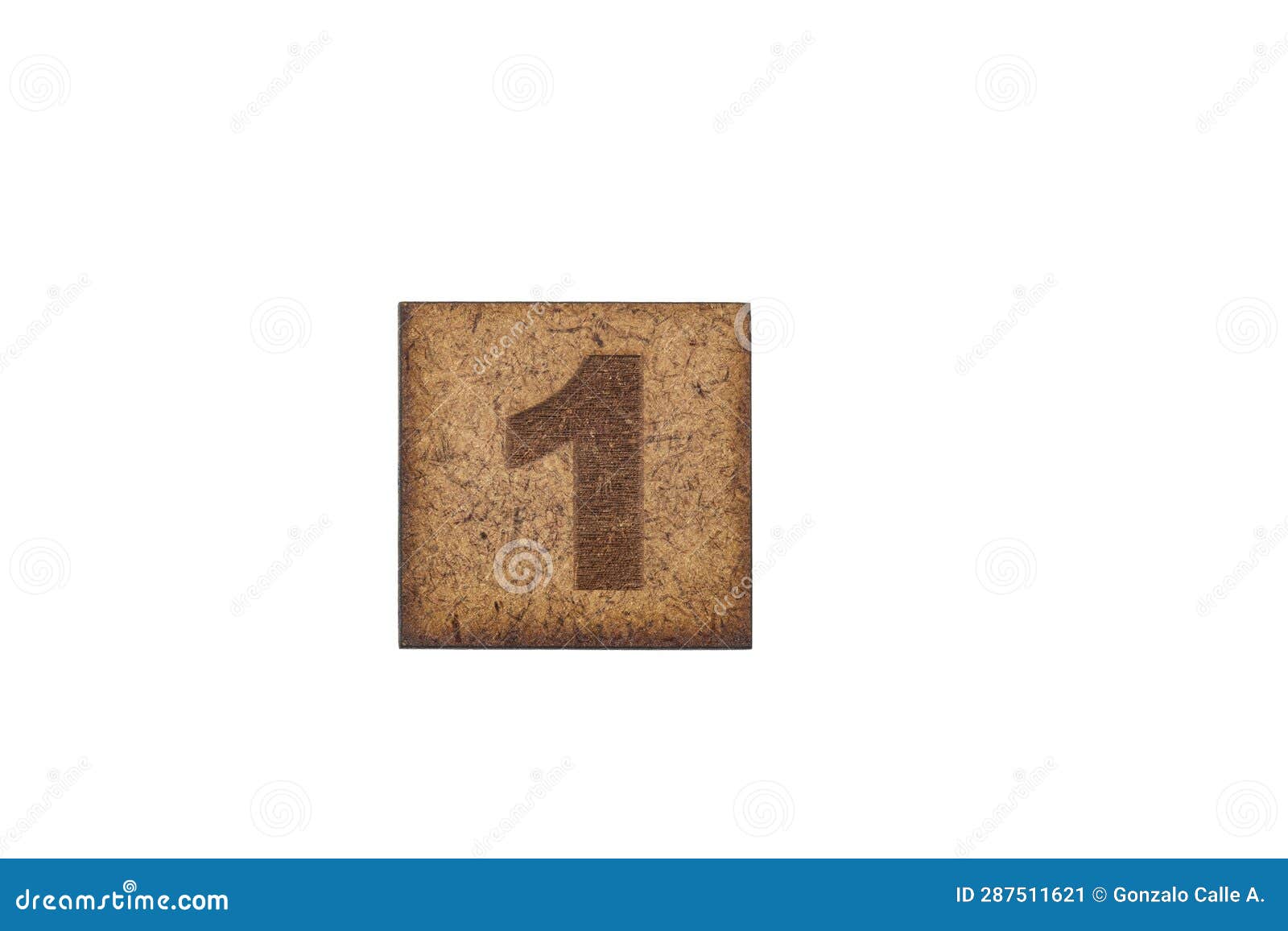Number in Square Wooden Tiles - on White Background Stock Image - Image ...