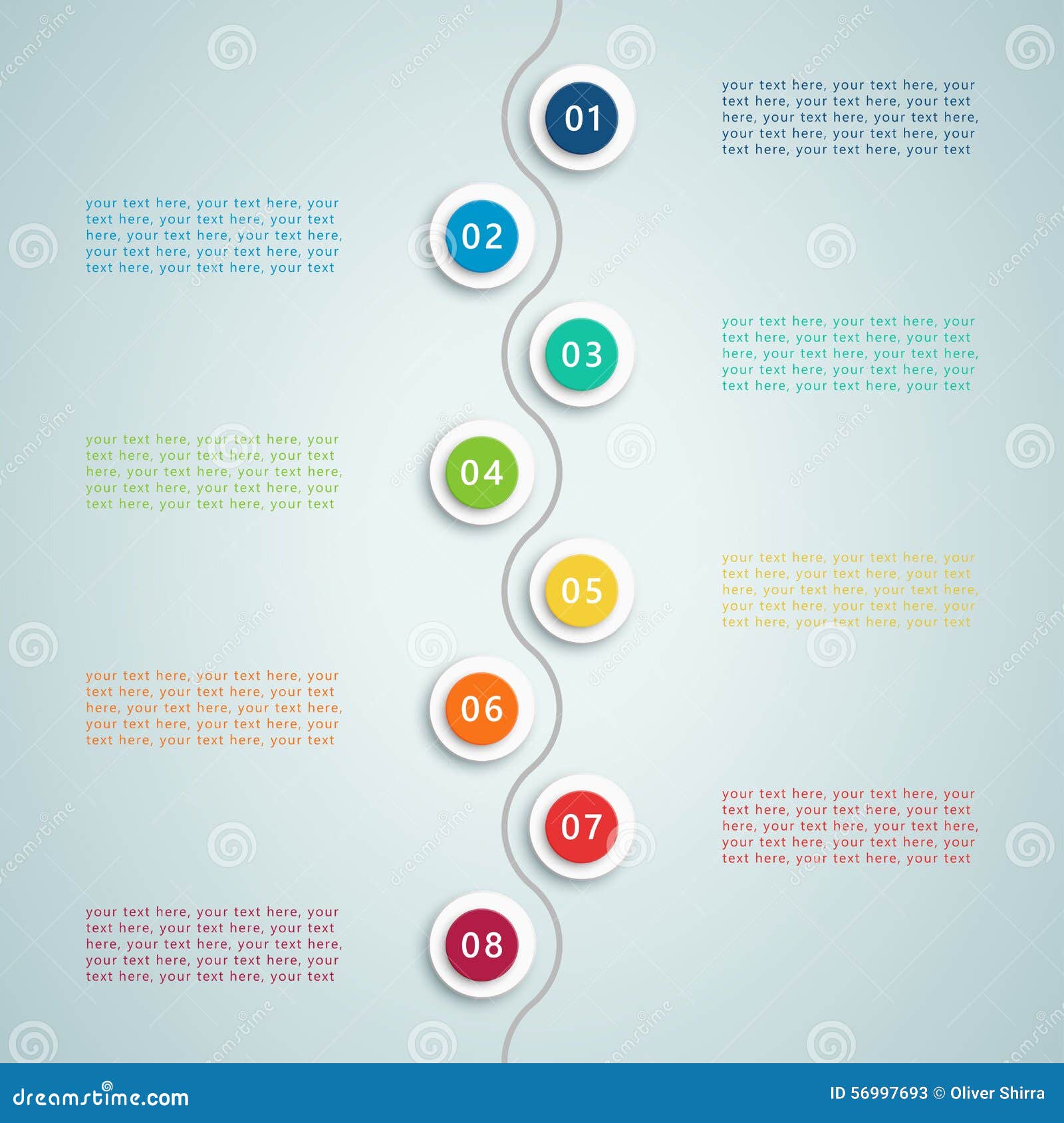 Number Steps 1 To 12 Infographic Vector Design | CartoonDealer.com ...