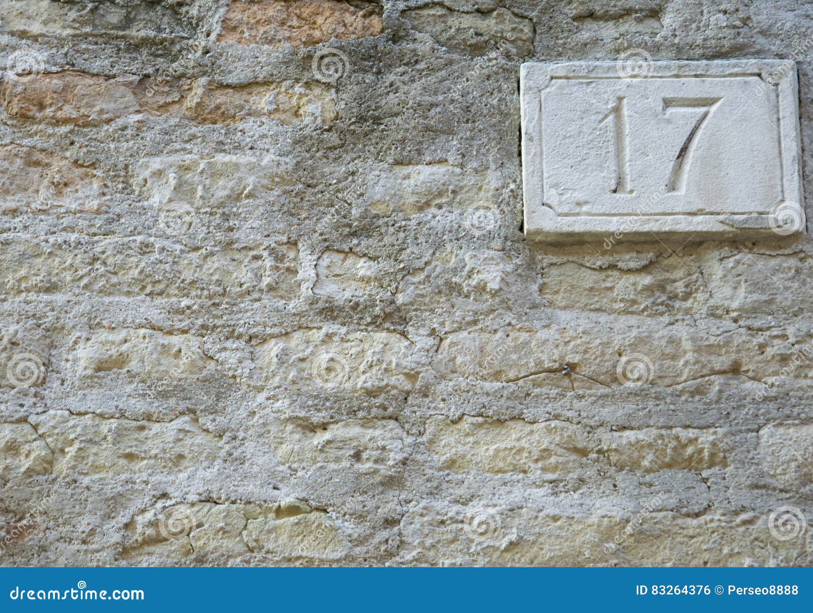 Number of Street Address with Number 17 Closeup Stock Photo - Image of ...