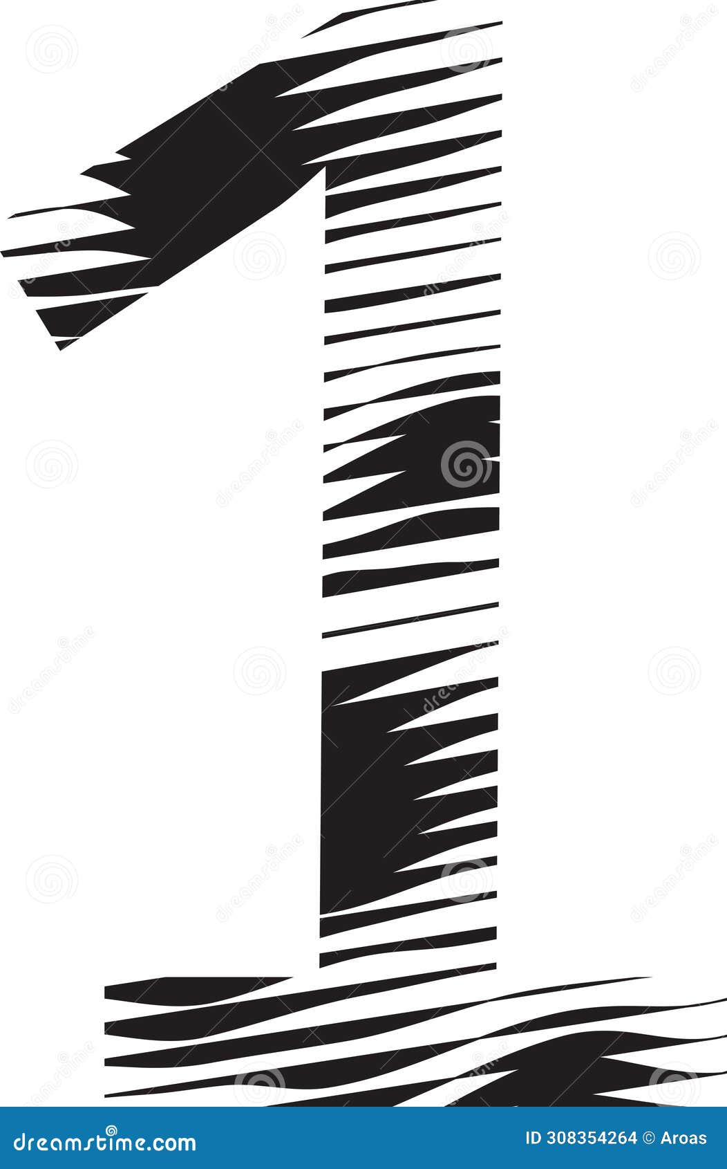 Number 1 Stripe Motion Line Logo Stock Vector - Illustration of ...