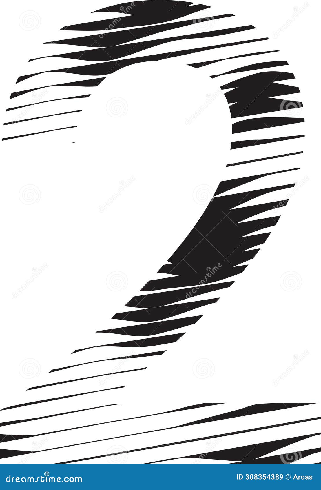 Number 2 Stripe Motion Line Logo Stock Vector - Illustration of ...