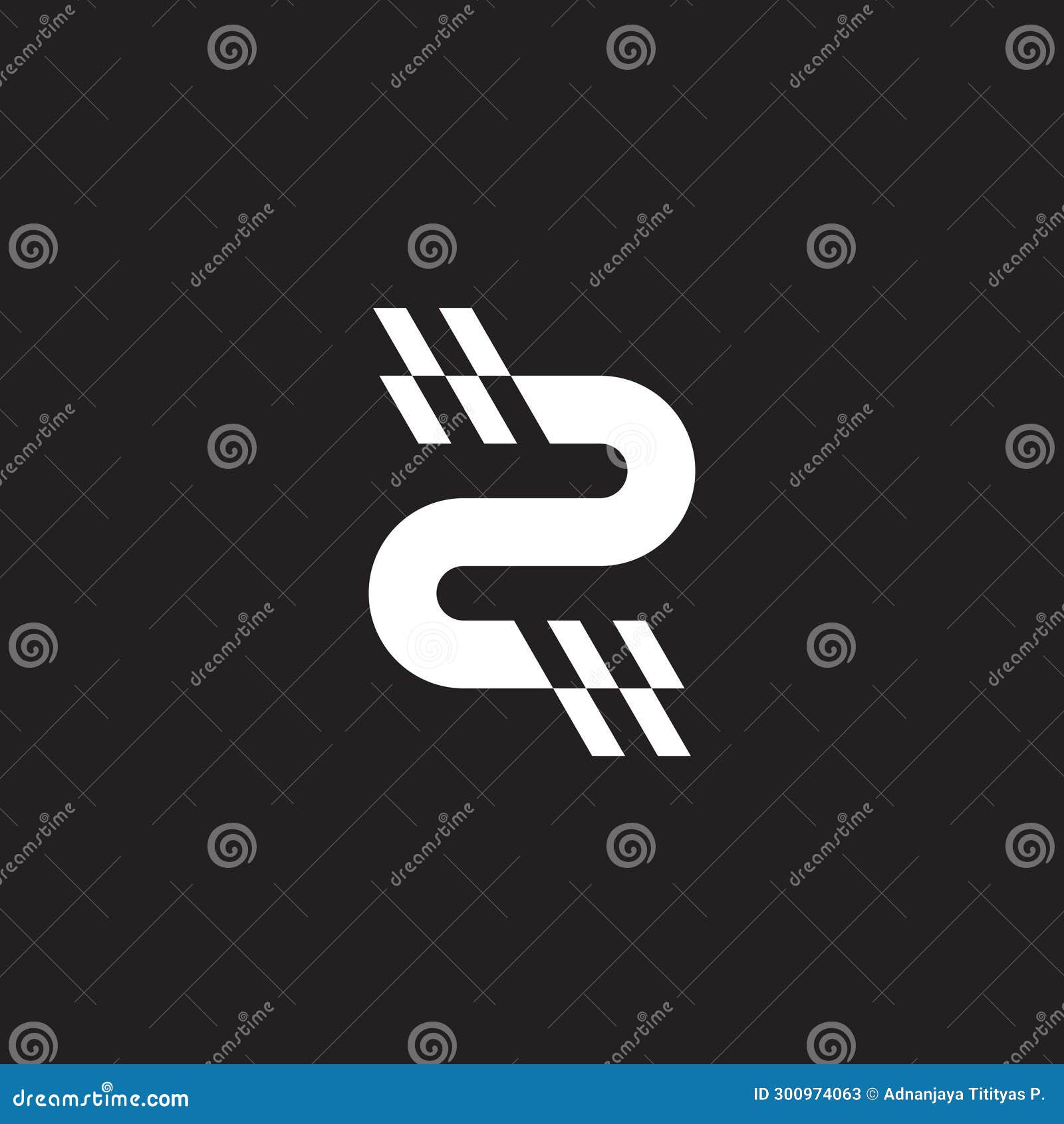 Number 2 Stripes Race Flag Road Logo Vector Stock Vector - Illustration ...