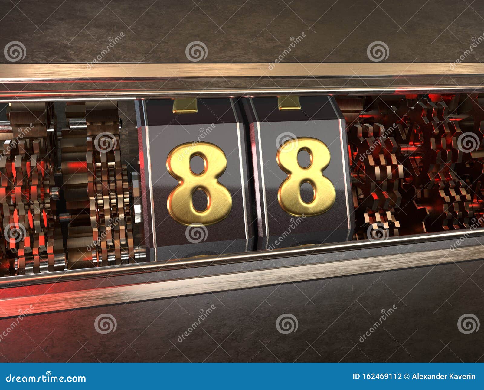 Number 88 Style of Slot Machine Stock Illustration - Illustration of ...